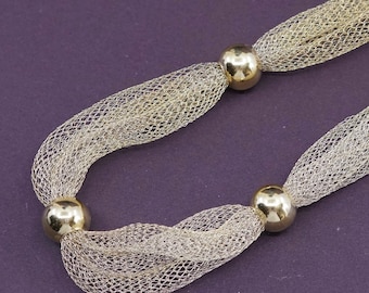 Silver Mesh Necklace - Etsy