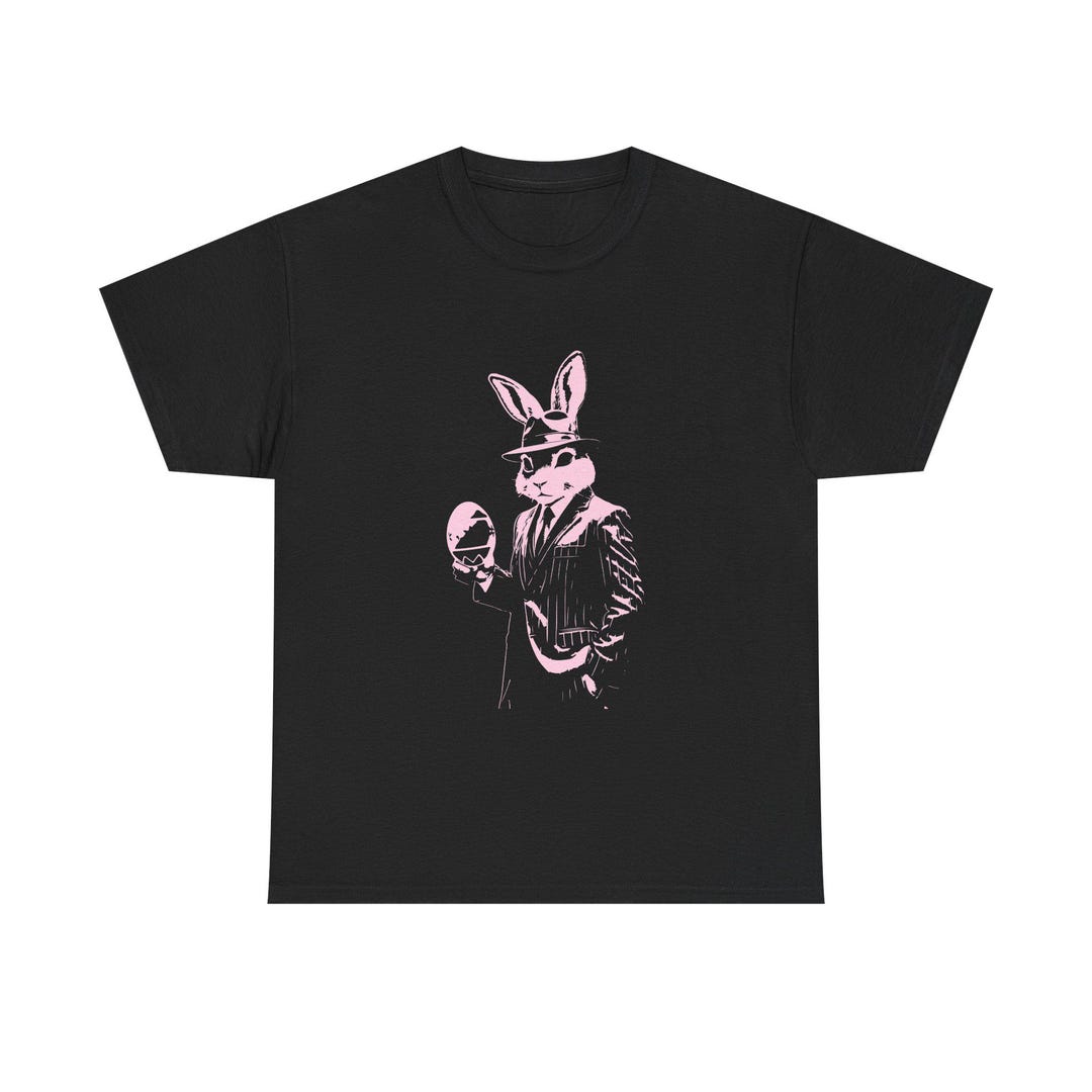 Gangster Bunny Unisex Tee, Easter Egg Tshirt, Rabbit Tuxedo Shirt ...