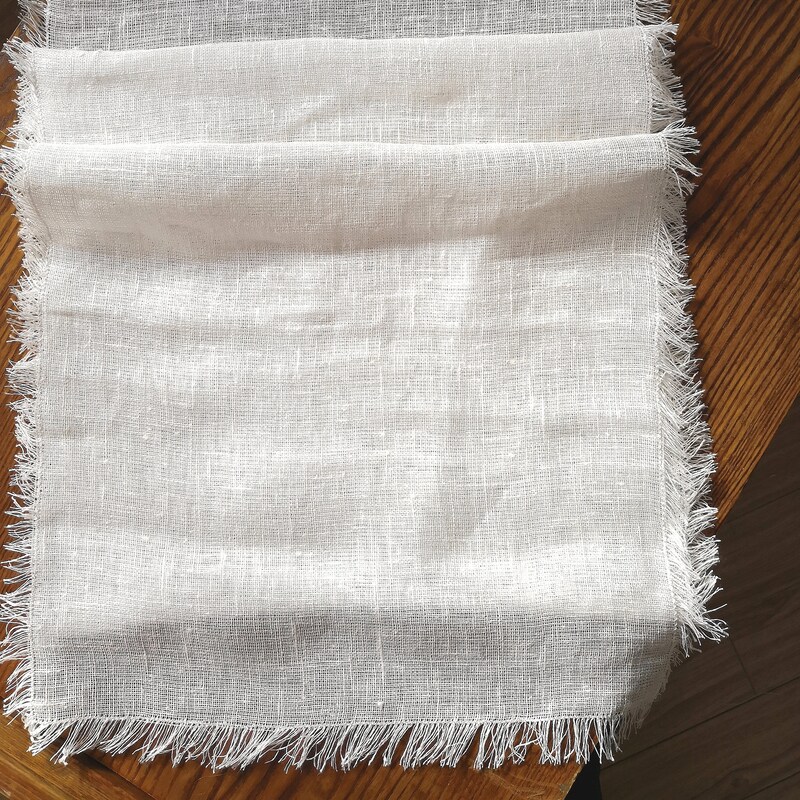White Table Runner - Etsy