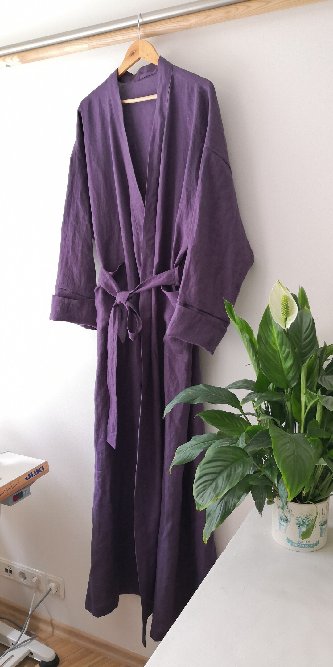 XS- 6XL. Linen Men"s Robe / Stonewashed Linen /organic Linen Robe/linen ...