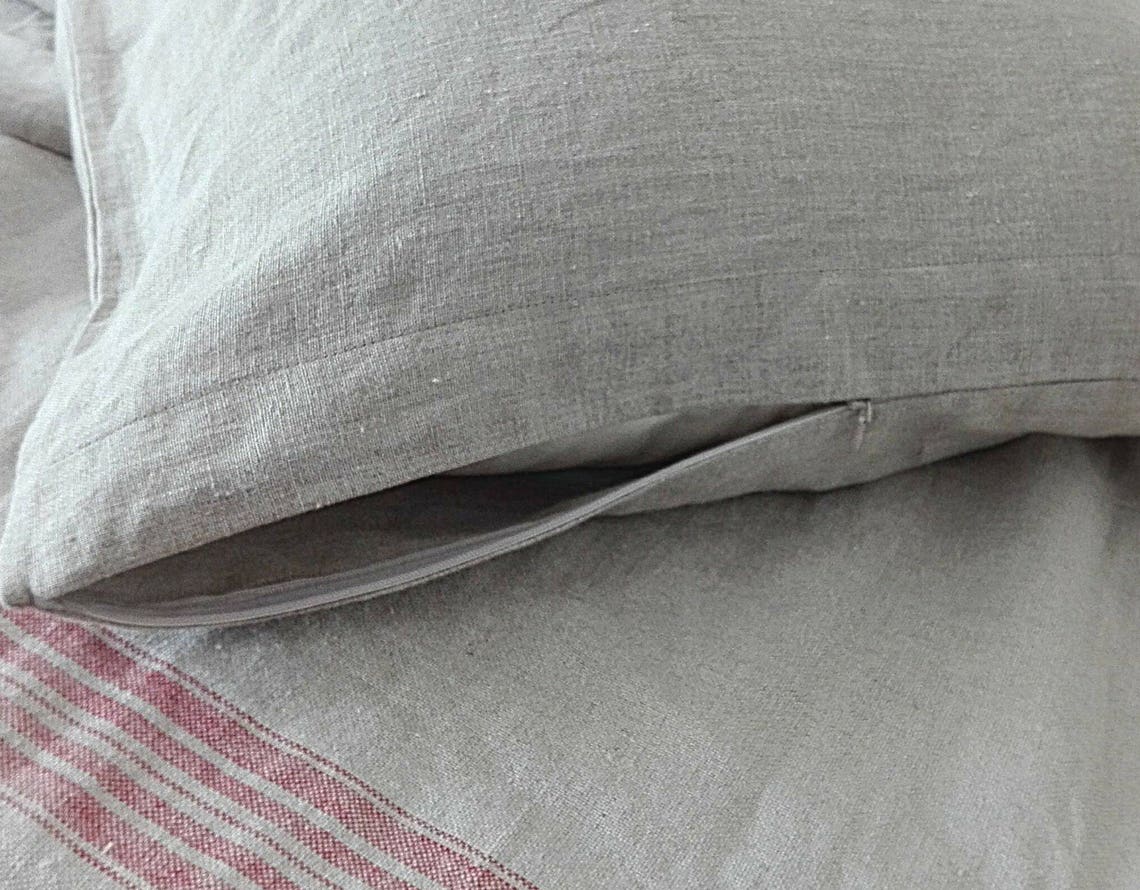 Linen Pillowcase.zip Closed Pillowcase.lumbar - Etsy