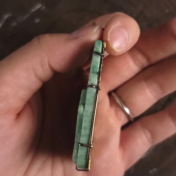 Jade Pendant, Silver Antique Jade Stone, Mystic Penda… - Gem