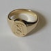 Silver, Gold or Platinum Hand Engraved Signet Ring With Your Initials ...