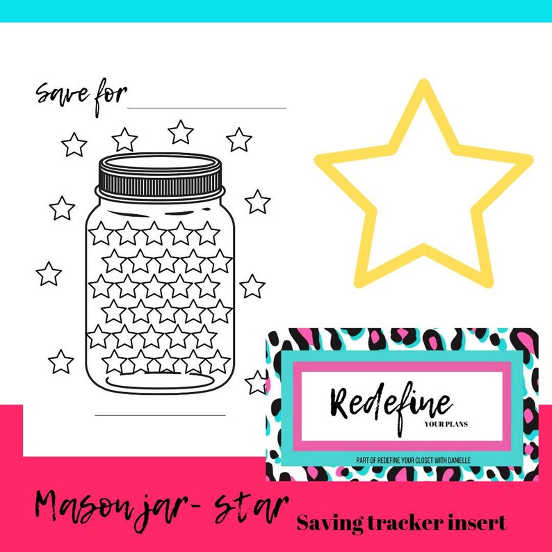 STAR SAVINGS TRACKER- Printable Planning Insert- Us Letter- Redefine ...