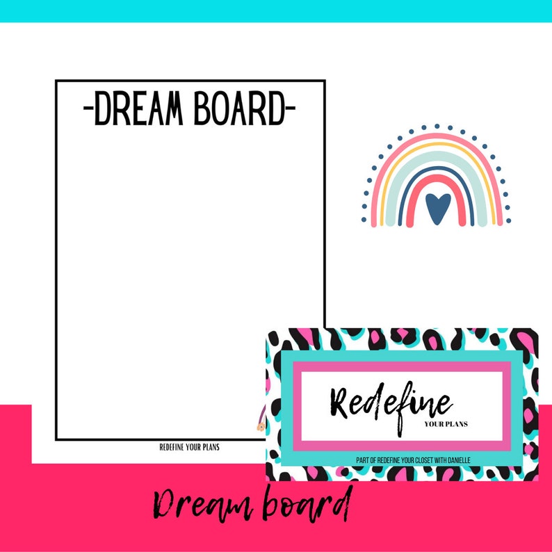 PRINTABLE- Dream Planner- Dream Board- Vision Board-planning Worksheet ...