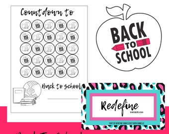 BACK TO SCHOOL Countdown-printable Planning Insert Us Letter - Etsy