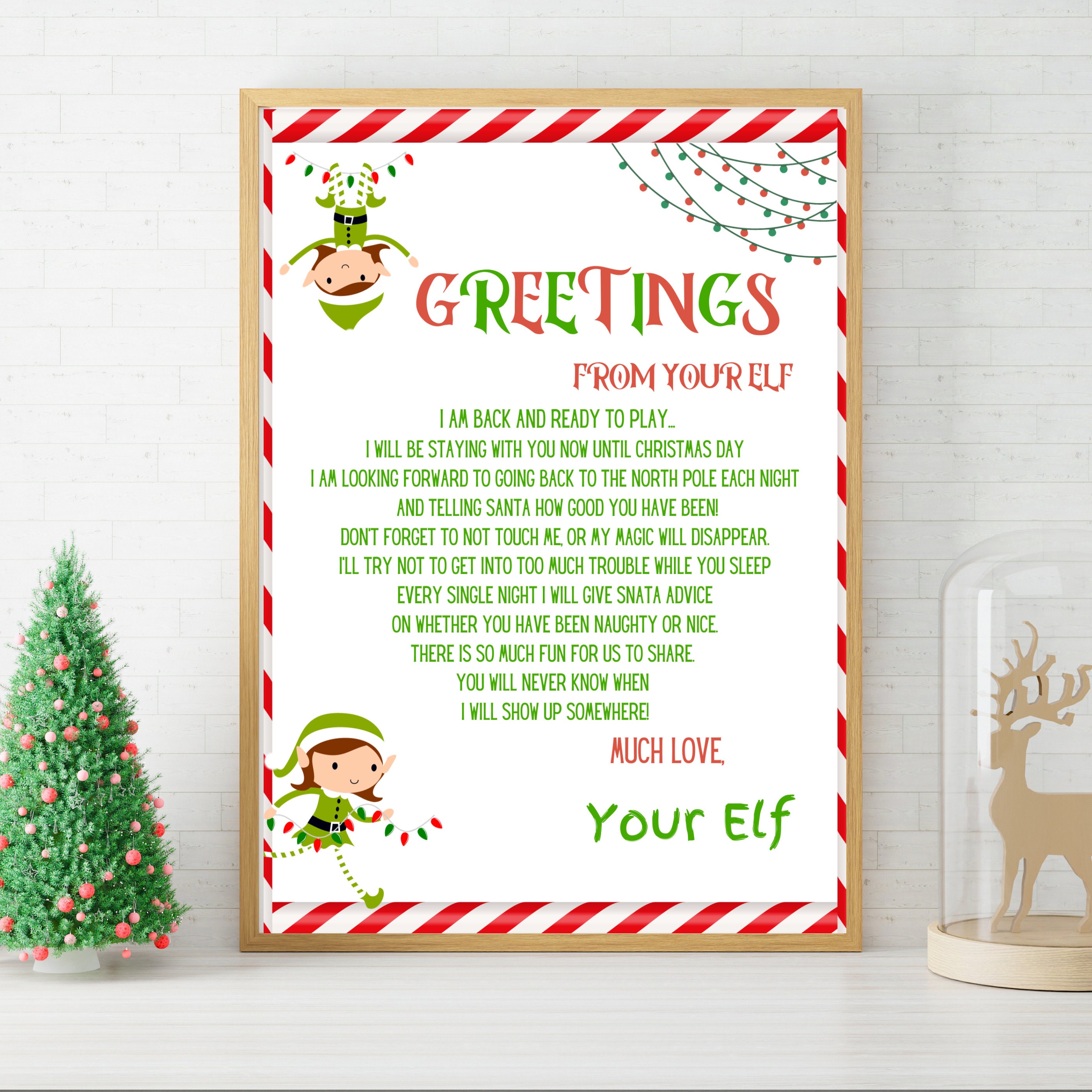 Elf Welcome Letter Candy Cane Elf Shenanigans Printable 8.5x11 ...