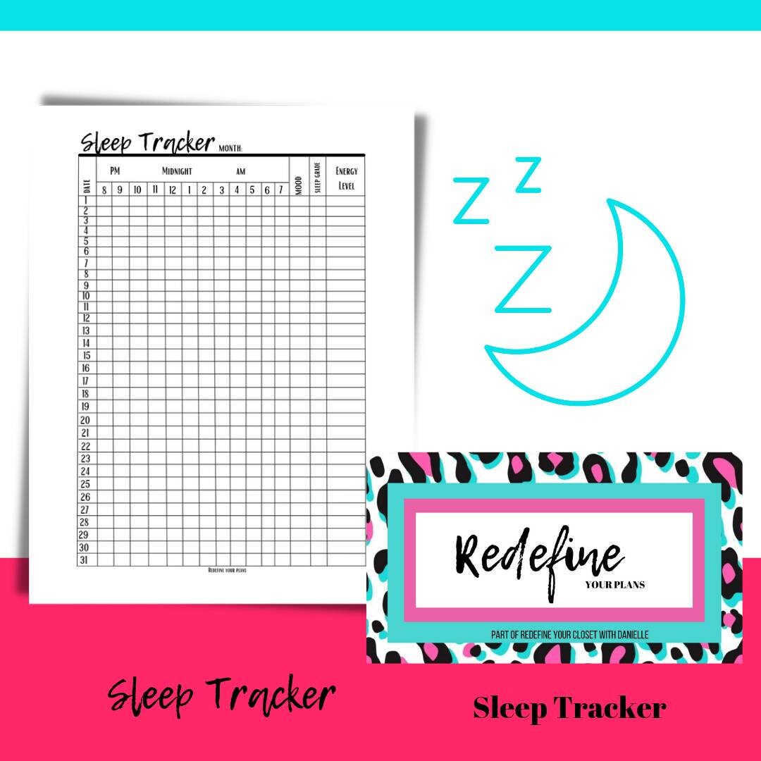 Sleep Tracker Printable Planning Insert- Adhd Planner- DIGITAL DOWNLOAD ...