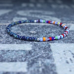 Mens Rainbow Bracelet, Mens Bracelet, Multicolor Bracelet, Minimalist ...