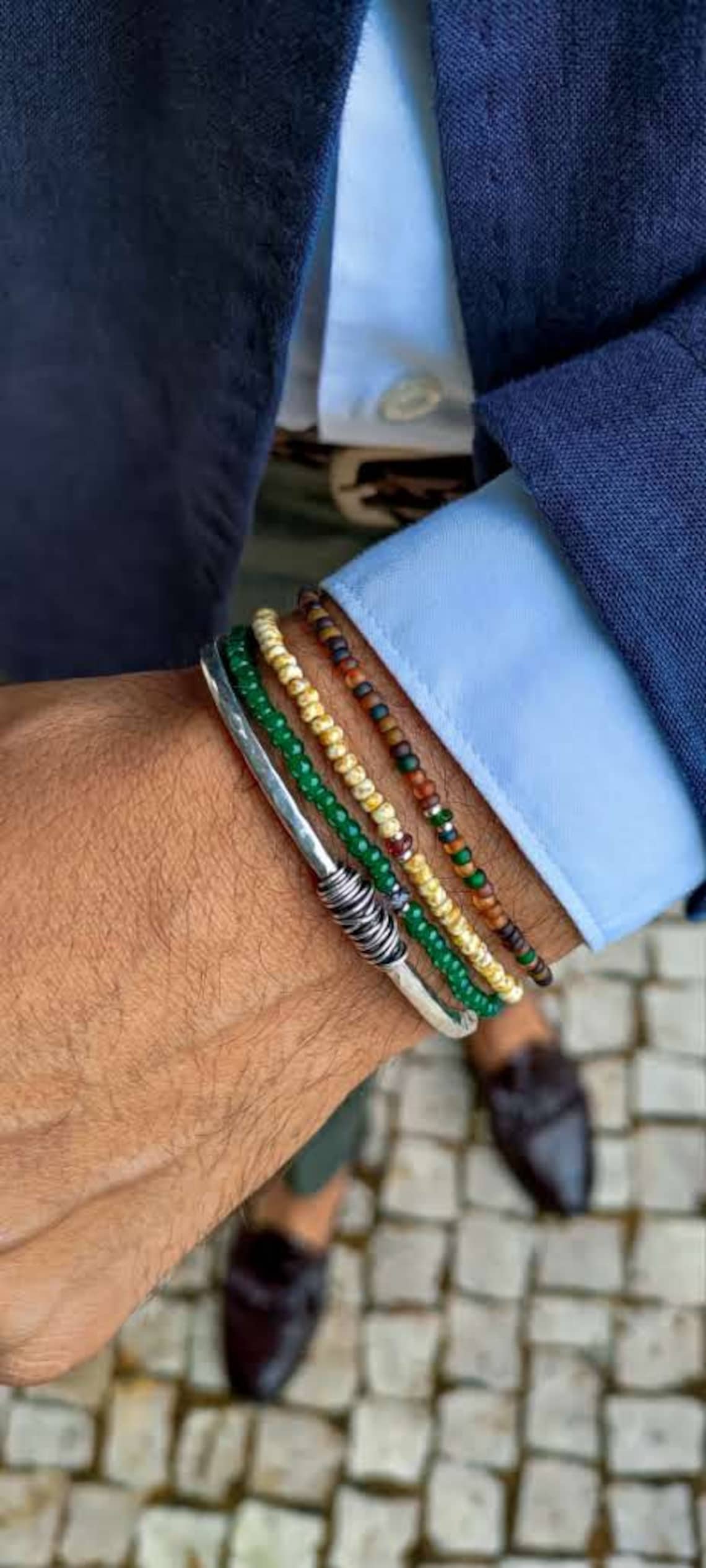 Mens Rainbow Bracelet, Mens Bracelet, Multicolor Bracelet, Minimalist ...