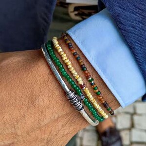 Mens Rainbow Bracelet, Mens Bracelet, Multicolor Bracelet, Minimalist ...
