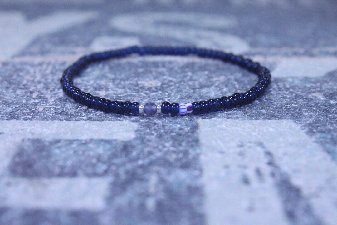 Iolite Bracelet, Mens Bracelet Iolite, Mens Gift, Mens Bracelet ...