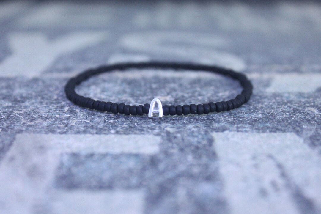 Initial Mens Bracelet, Letter Bracelet, Mens Bracelet, Monogram ...