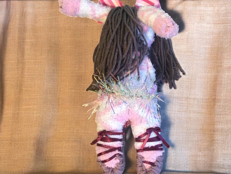 Handmade Gothic Voodoo Ballerina Unique Pink and Purple Rag Doll With ...