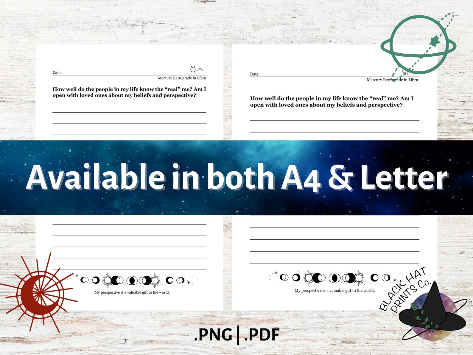 Mercury Retrograde in Libra Journal Prompts: Digital and Printable ...