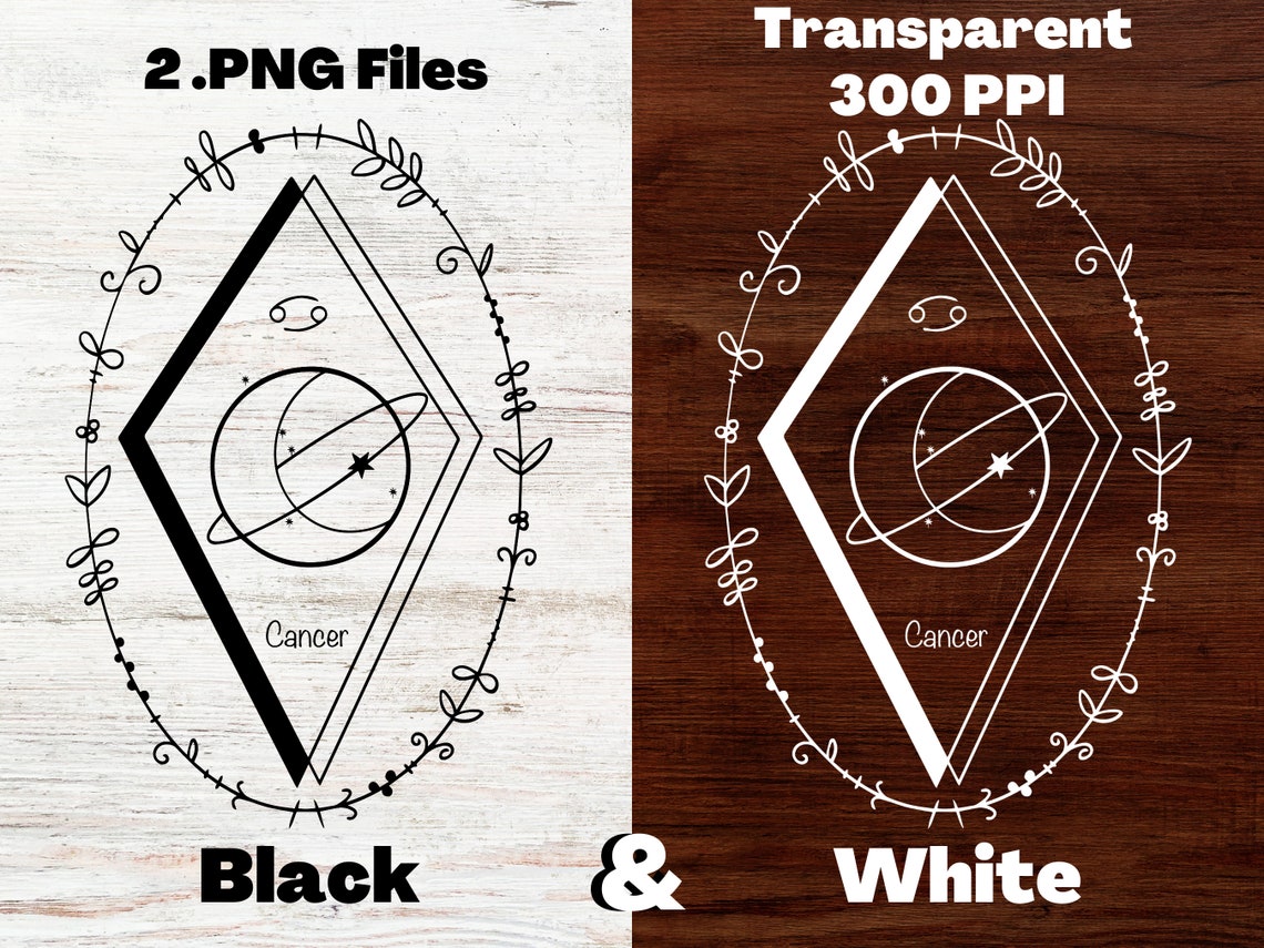 Cancer Zodiac Sign and Constellation SVG Horoscope and - Etsy