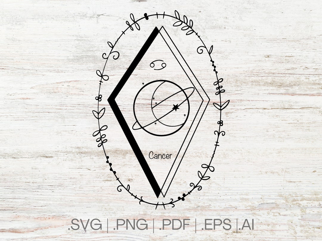 Cancer Zodiac Sign and Constellation SVG, Horoscope and Astrology ...