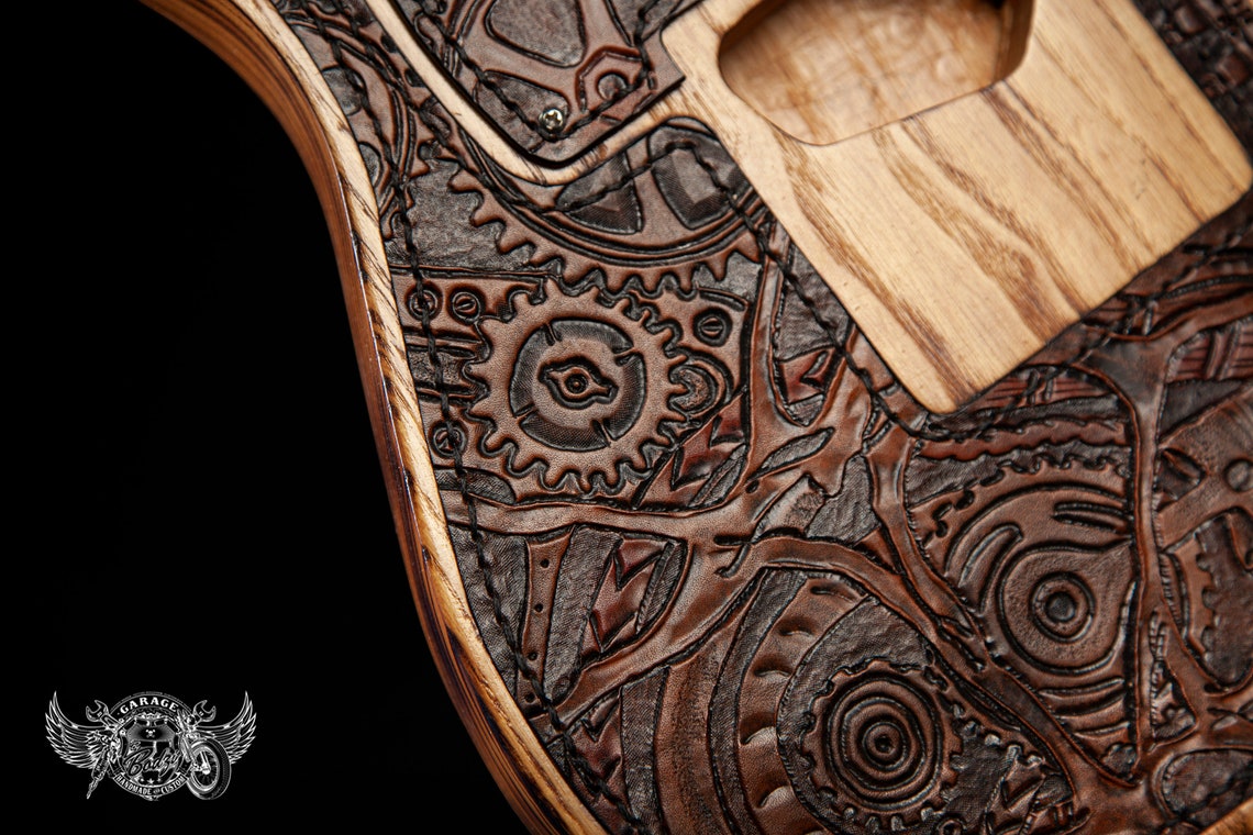 Carved Leather Covered Telecaster Body / Carved Leather Bound - Etsy