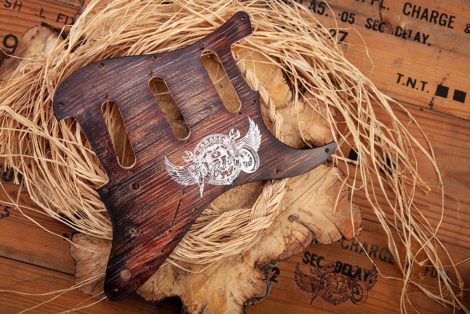 Leather Pick Guard / Leather Stratocaster Pickguard / Painted - Etsy