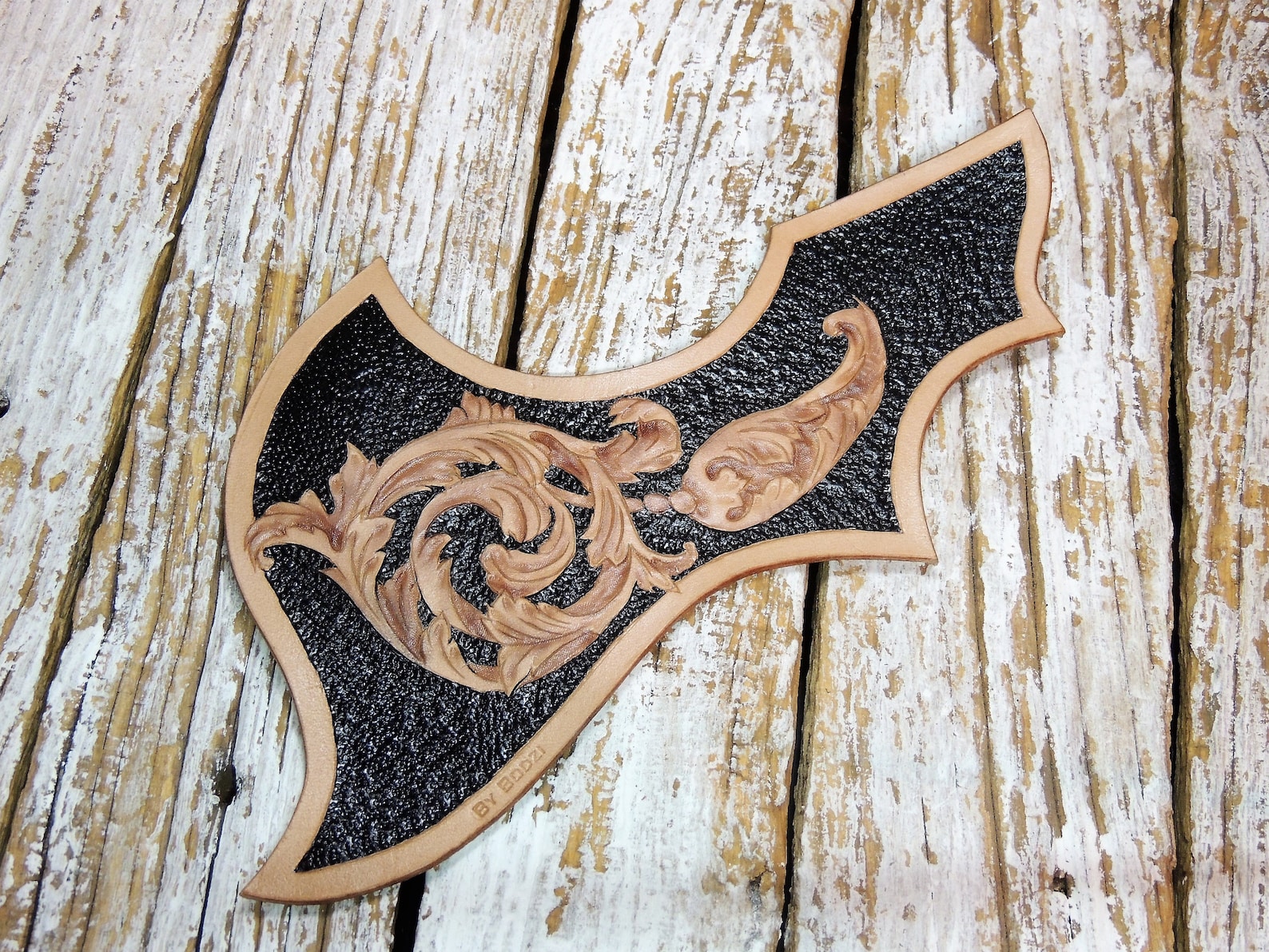 Carved Leather Pick Guard for Gibson Hummingbird / Acoustic - Etsy