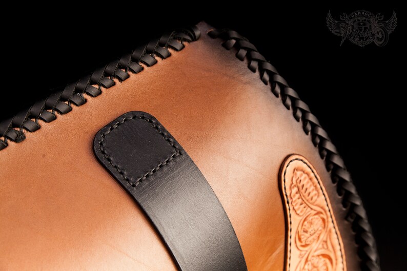 Carved Custom Leather Motorcycle Saddlebags and Tool Bag / - Etsy