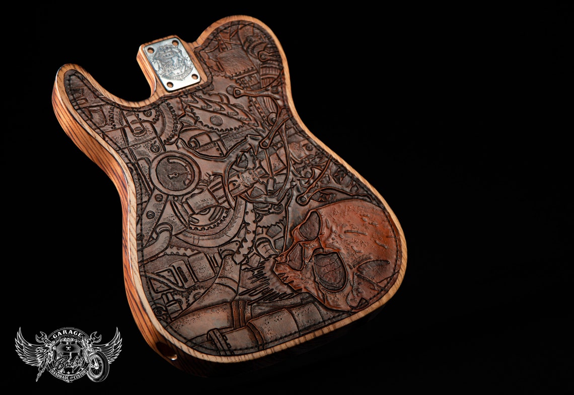 Carved Leather Covered Telecaster Body / Carved Leather Bound - Etsy