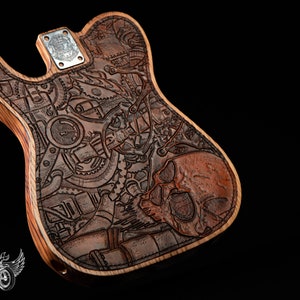 Carved Leather Covered Telecaster Body / Carved Leather Bound ...