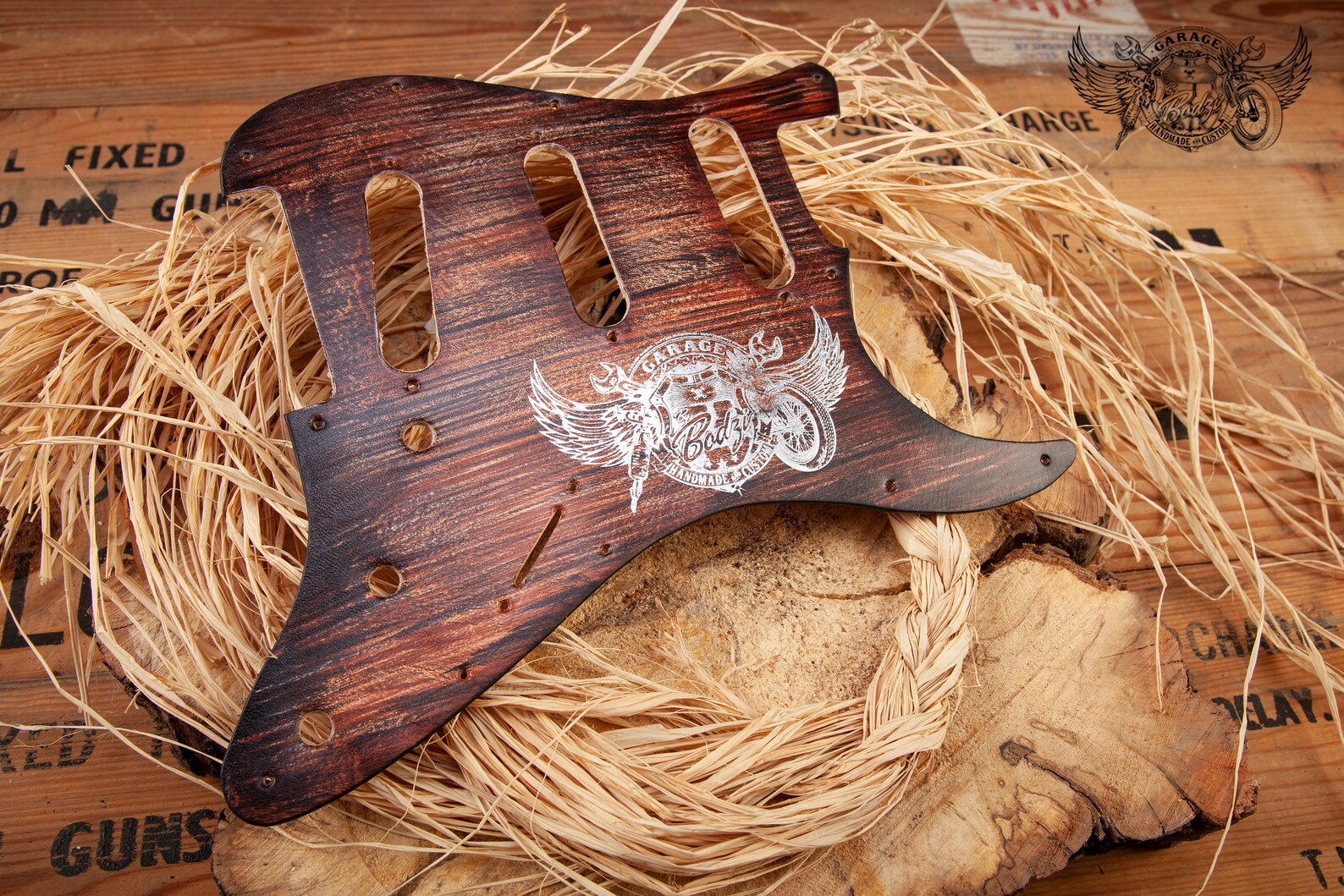 Leather Pick Guard / Leather Stratocaster Pickguard / Painted - Etsy