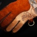 Handmade Leather Falconry Glove / Hand Tooled Leather Falconry Gauntlet ...