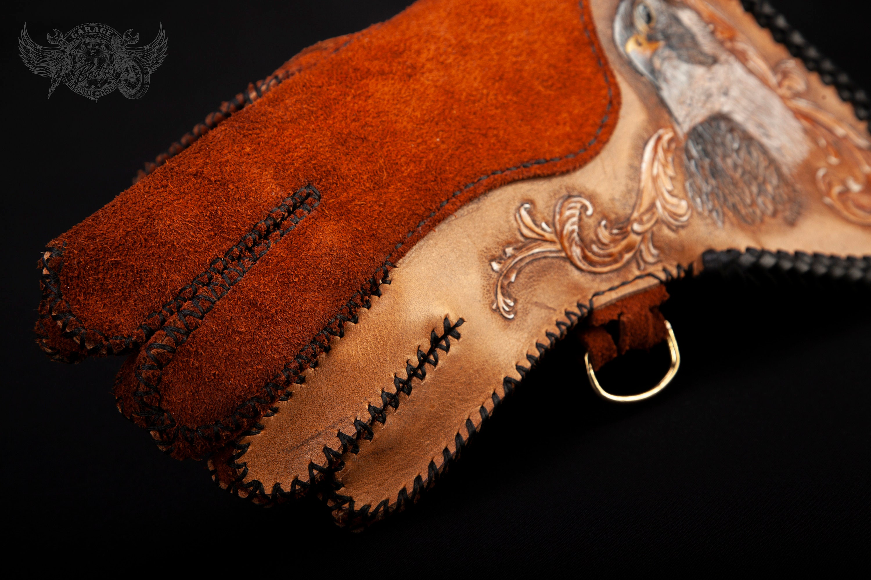 Handmade Leather Falconry Glove / Hand Tooled Leather Falconry - Etsy