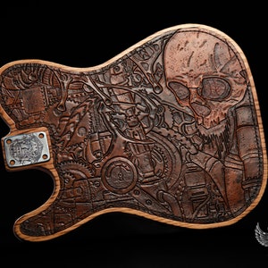 Carved Leather Covered Telecaster Body / Carved Leather Bound ...