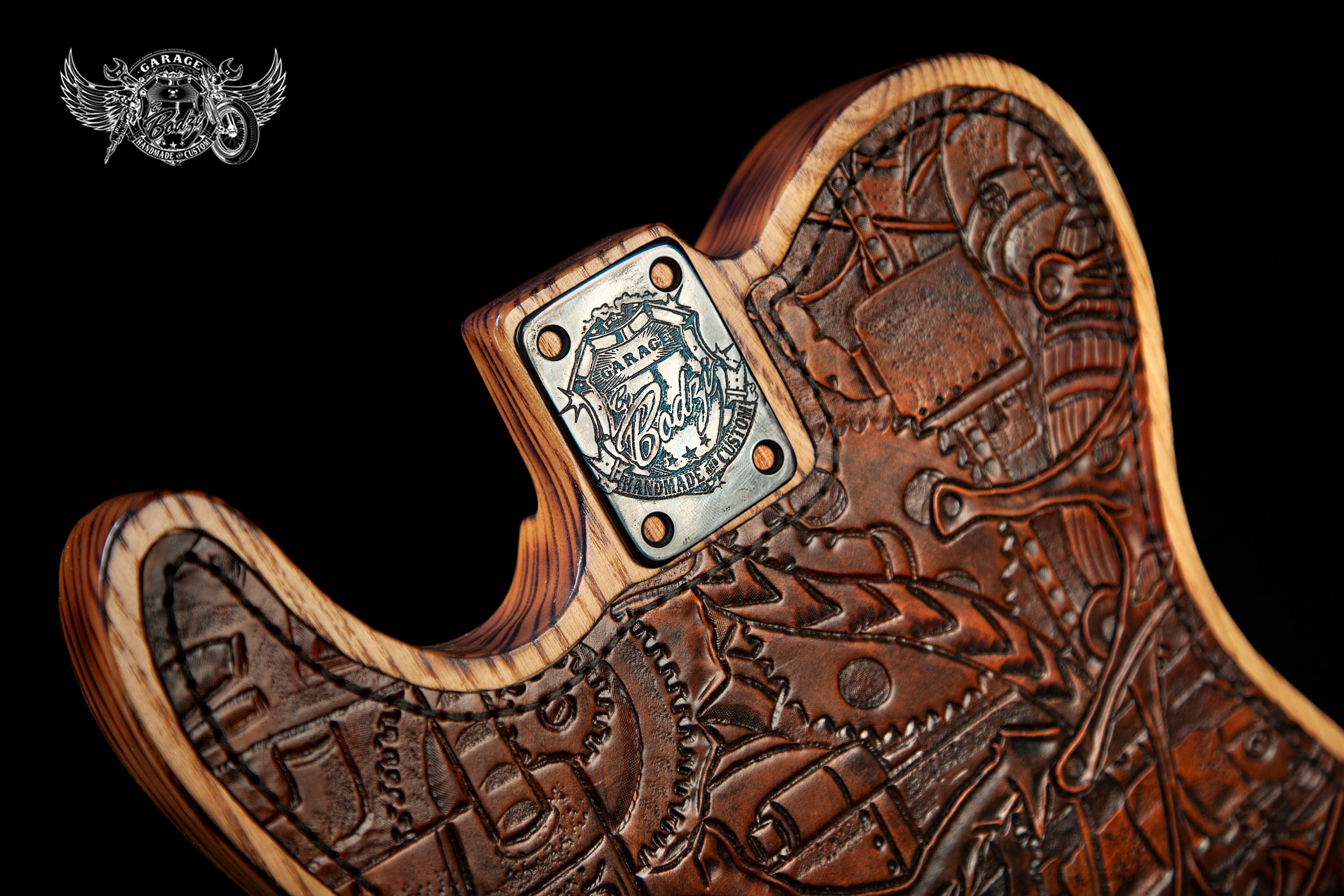 Carved Leather Covered Telecaster Body / Carved Leather Bound - Etsy