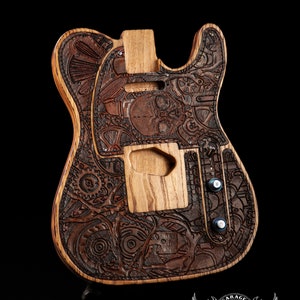 Carved Leather Covered Telecaster Body / Carved Leather Bound ...