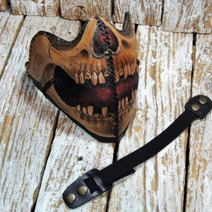 Leather Face Mask For Motorcycles / Leather Motorcycle Face | Etsy