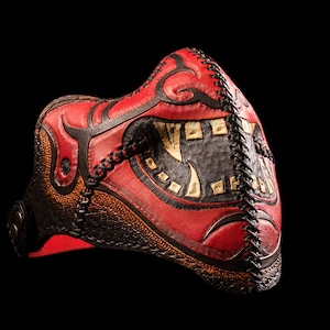 Leather Face Mask for Motorcycles / Leather Motorcycle Face Mask ...