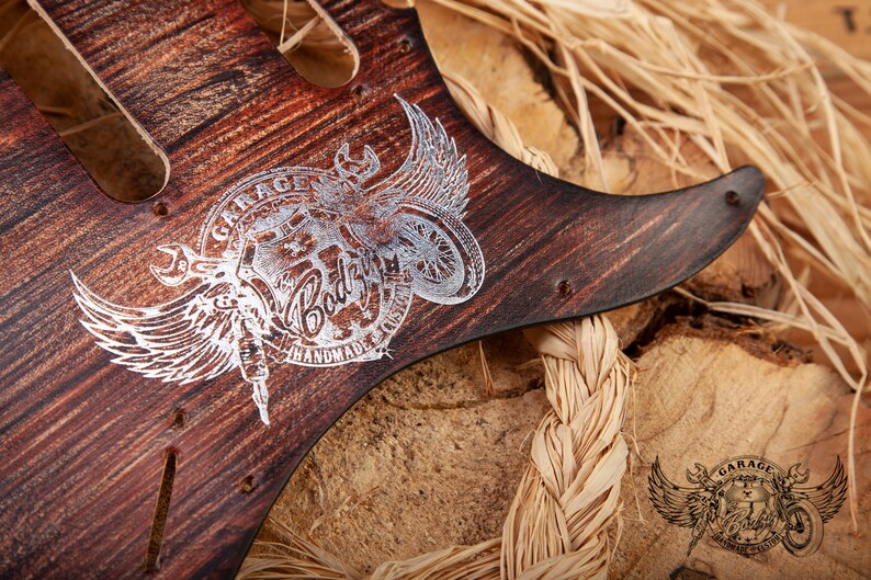 Leather Pick Guard / Leather Stratocaster Pickguard / Painted - Etsy