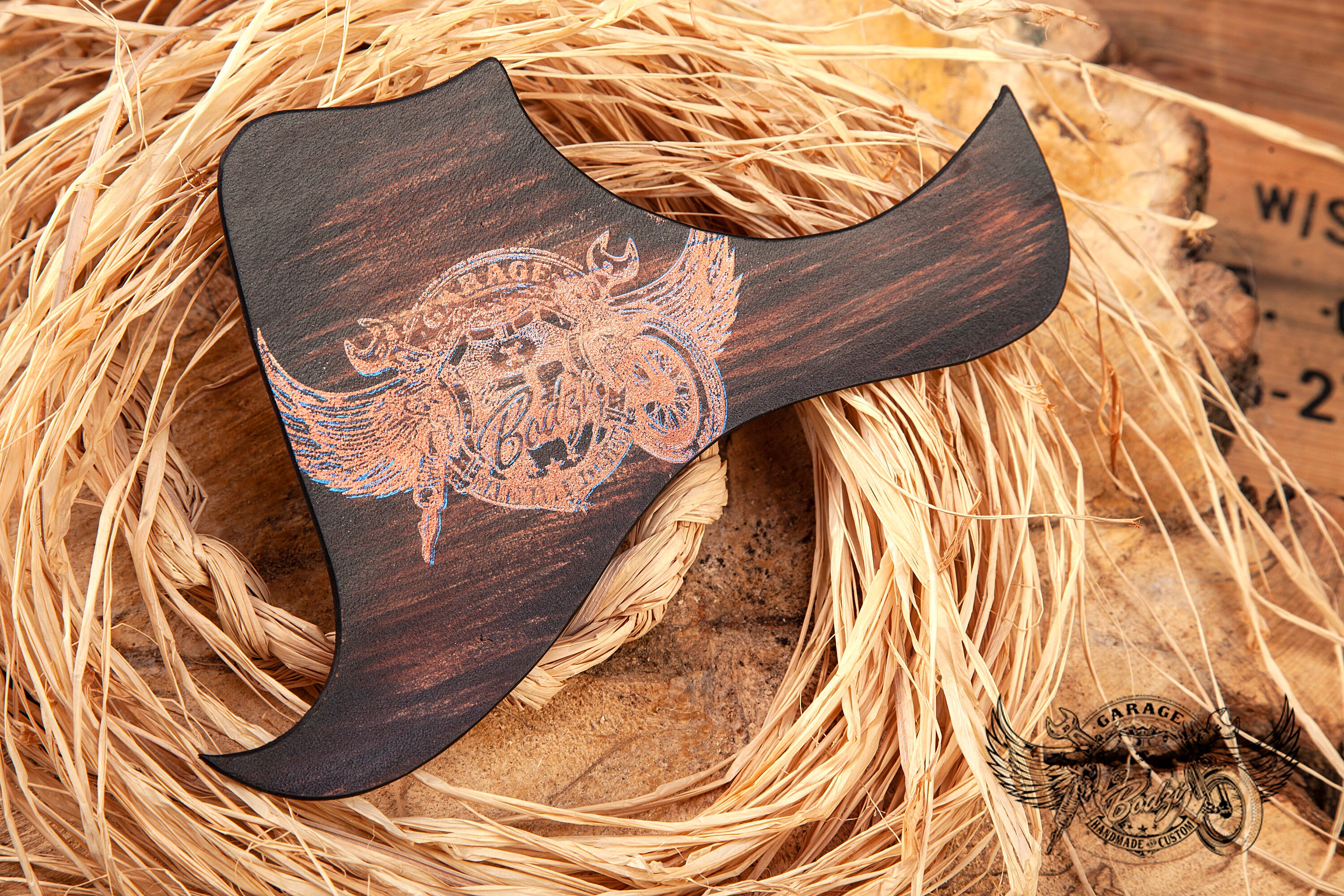 Leather Pick Guard for Acoustic Guitar / Leather Acoustic Pickguard ...