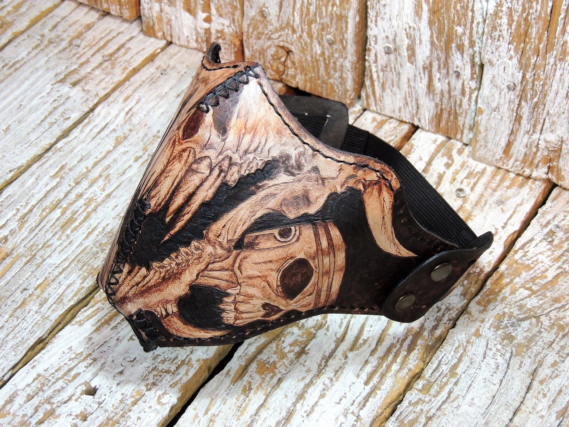 Leather Face Mask for Motorcycles / Leather Motorcycle Face - Etsy