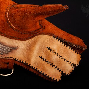 Handmade Leather Falconry Glove / Hand Tooled Leather Falconry Gauntlet ...