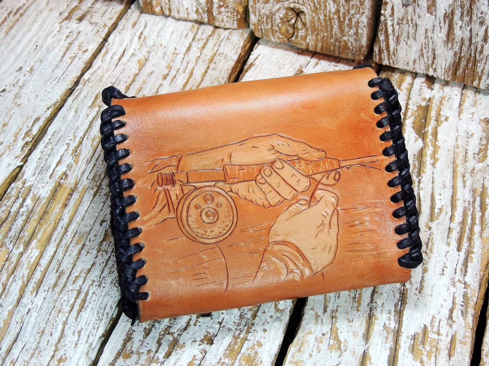 Fly Fishing Wallet / Leather Wallet for Flies / Leather Fly | Etsy