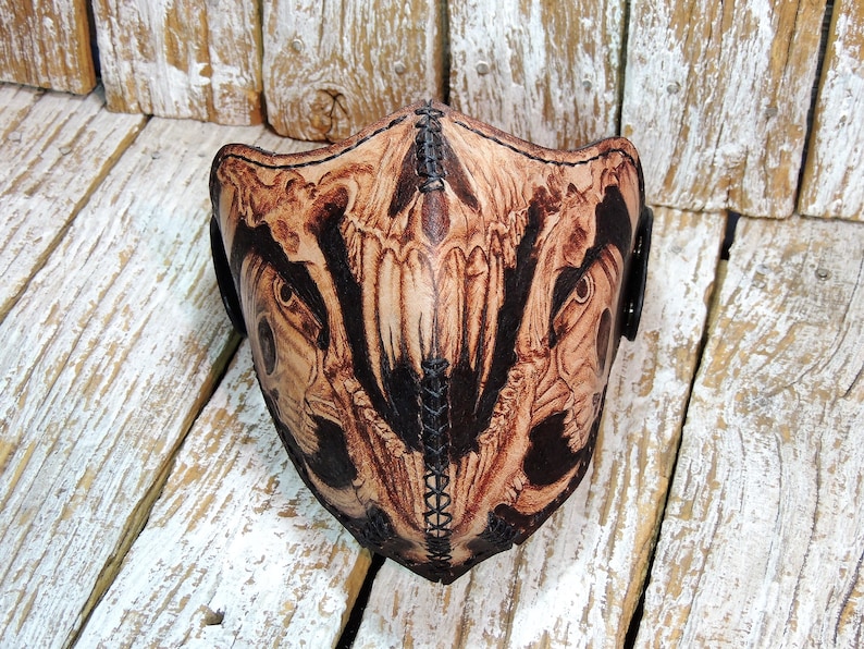 Leather Face Mask For Motorcycles / Leather Motorcycle Face | Etsy