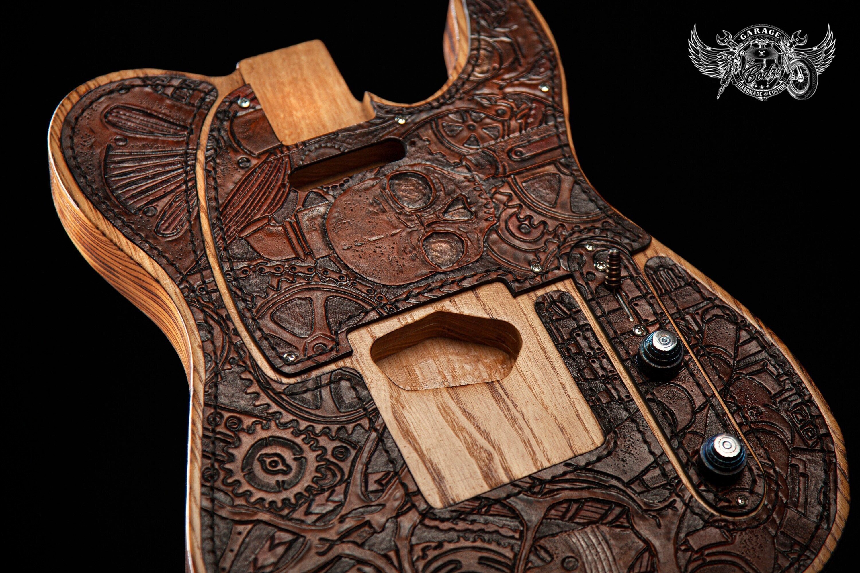 Carved Leather Covered Telecaster Body / Carved Leather Bound - Etsy
