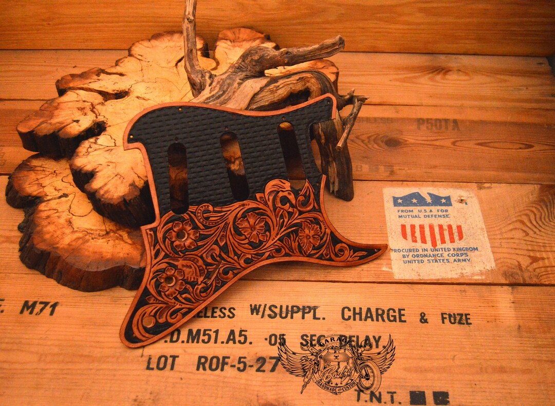 Custom Pickguard for Stratocaster - Leather Unique Stratocaster ...