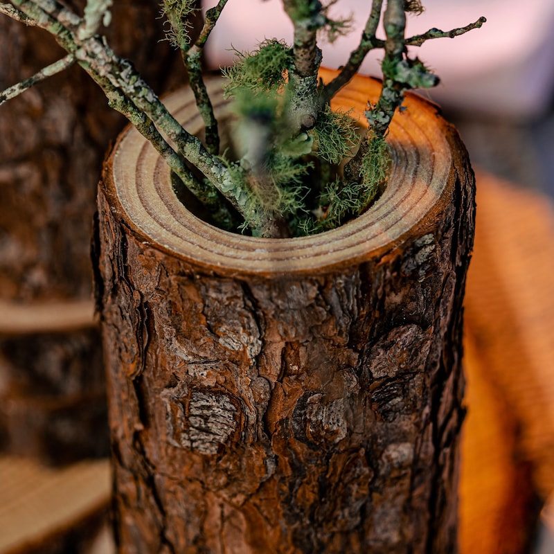 Rustic Wood Table Vase - Etsy
