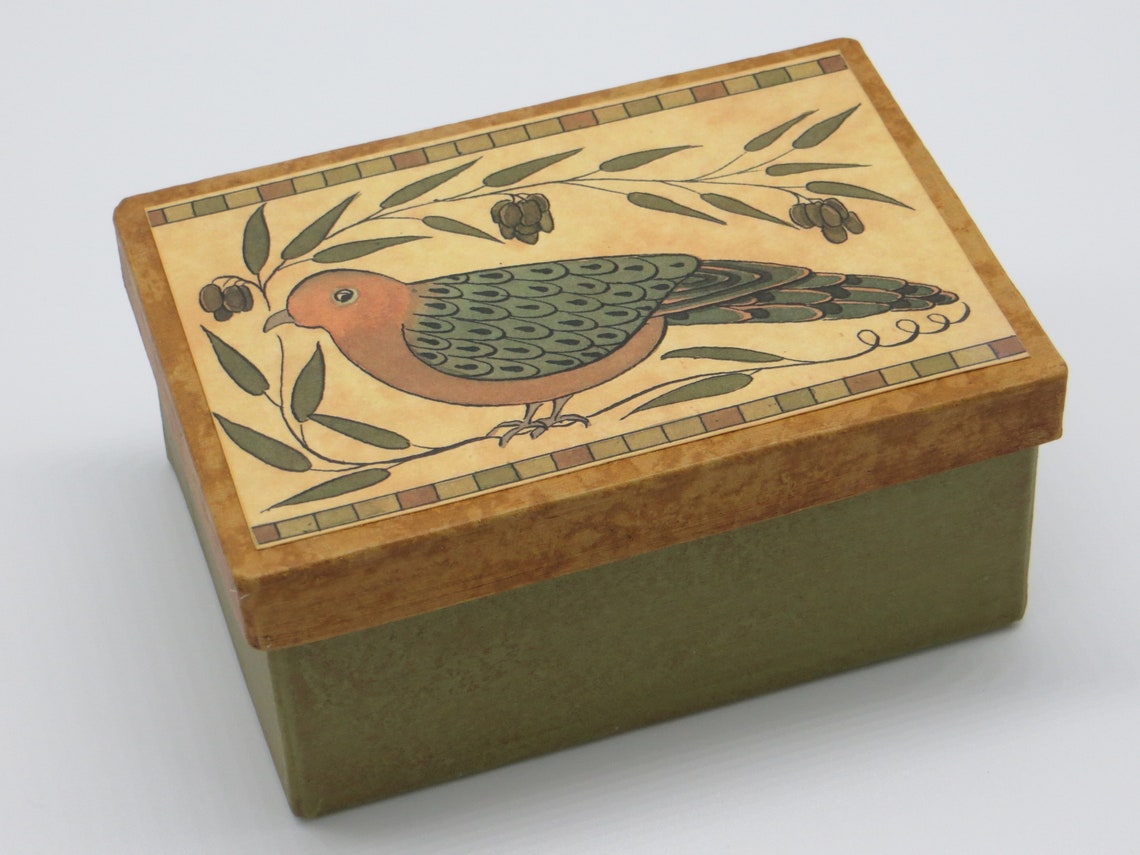 Mourning Dove Small Paper Mache Storage Gift Box - Etsy