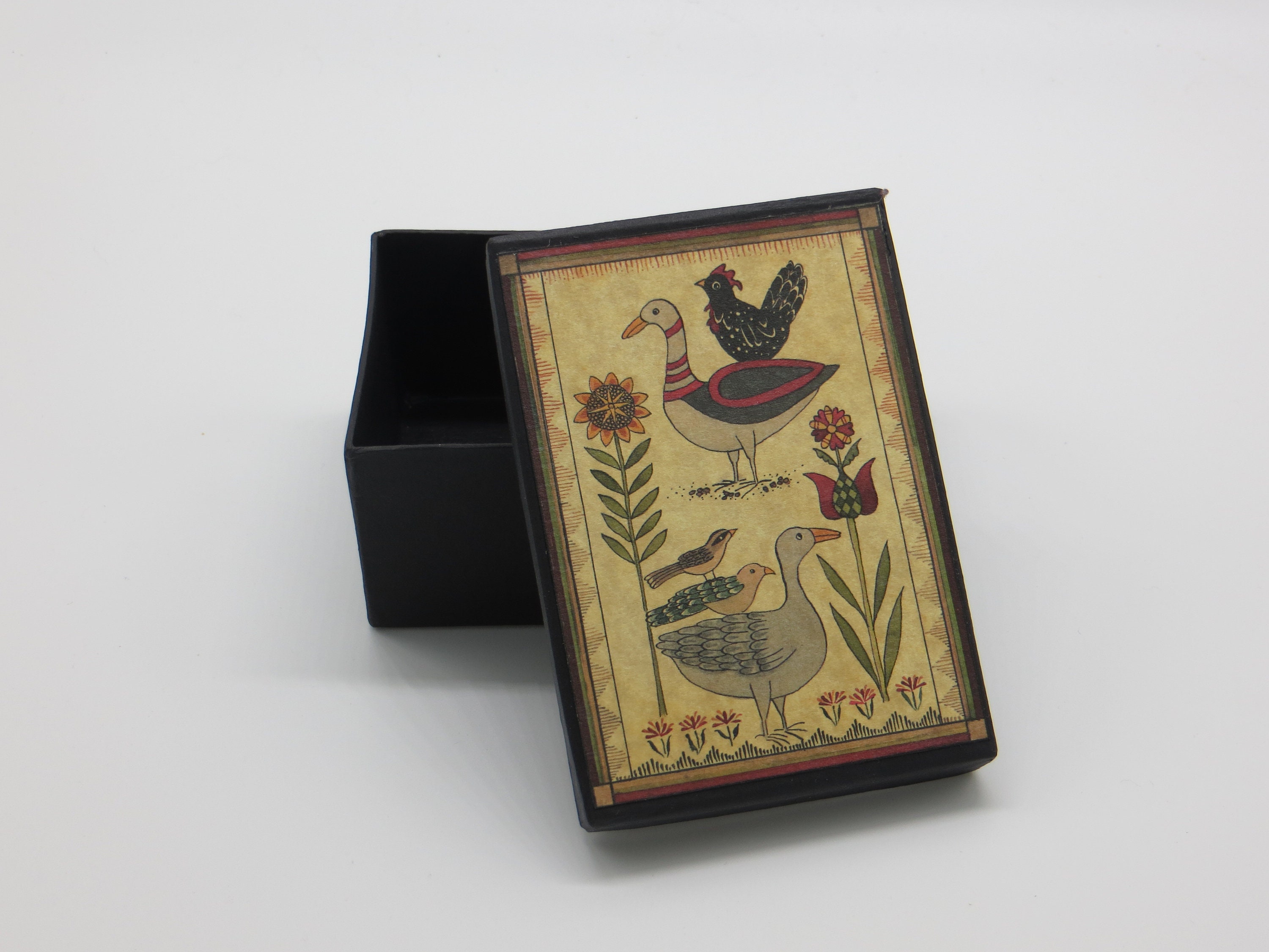 A Goose and Her Gander Small Paper Mache Storage Gift Box - Etsy