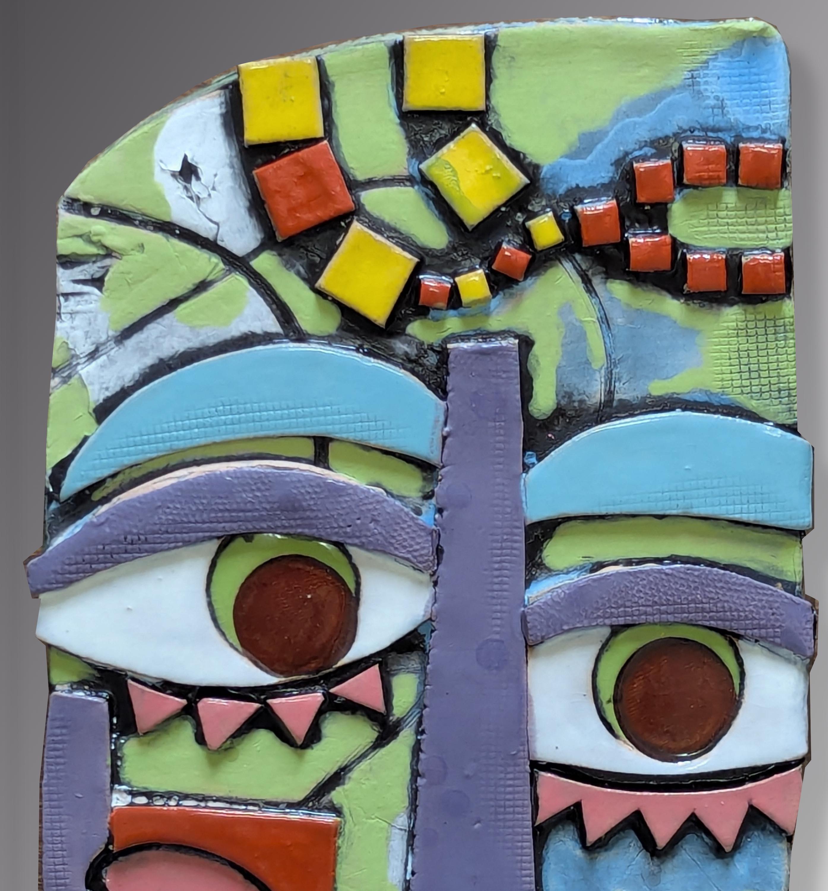 Abstract Colorful Face Art Mask Set Handmade Ceramic Wall Decor - Etsy