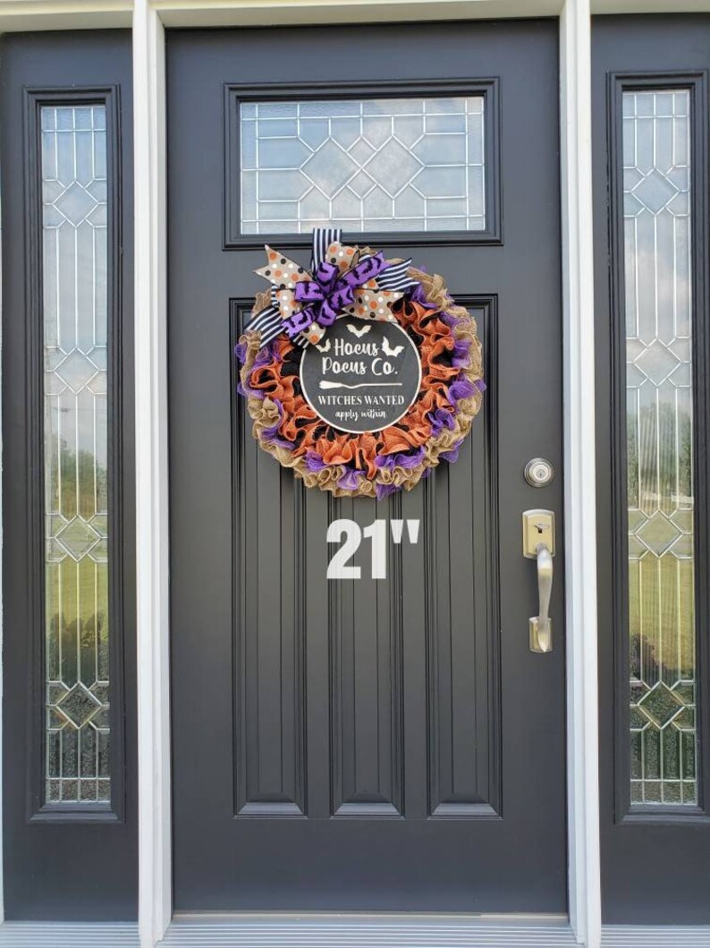 Hocus Pocus Halloween Wreath Bat Decor Witch Signs - Etsy