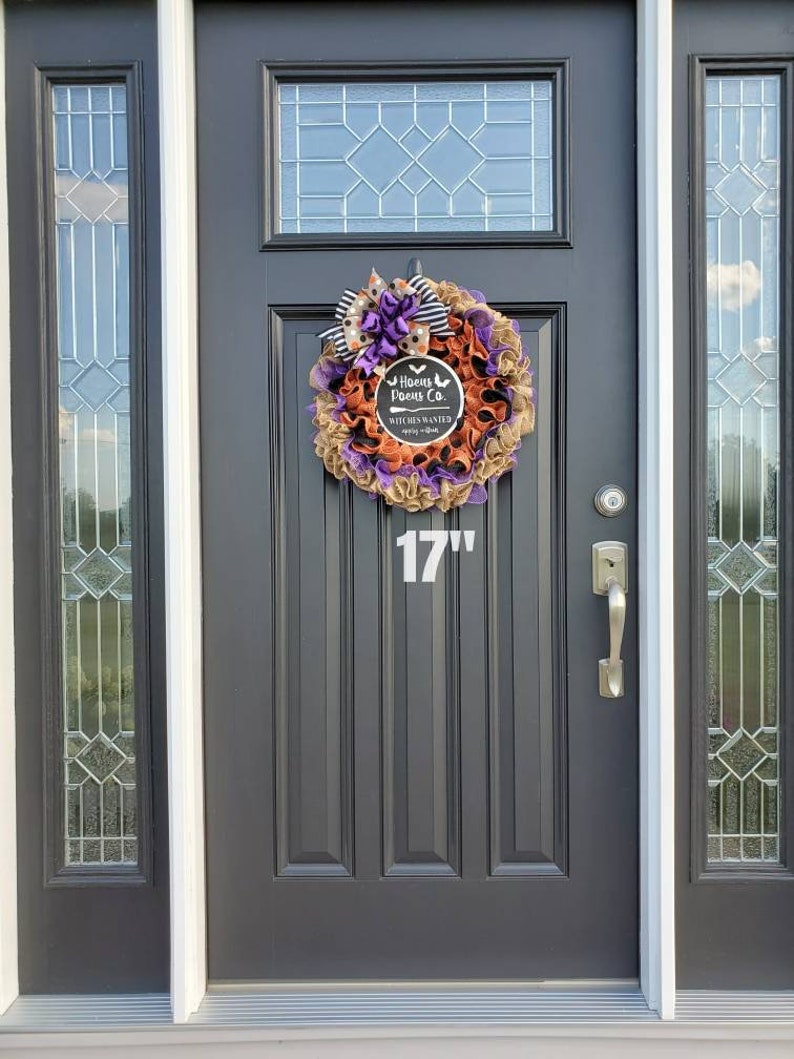 Hocus Pocus Halloween Wreath Bat Decor Witch Signs - Etsy