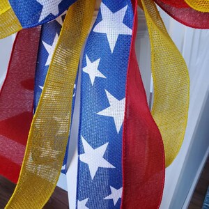 Patriotic Deployment Bow: Yellow Ribbon, Stars & Stripes - Etsy